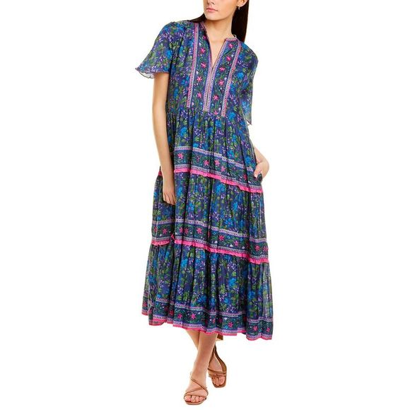 Bella Tu | Dresses | Bella Tu Womens Elsbeth Midi Dress Blue | Poshmark